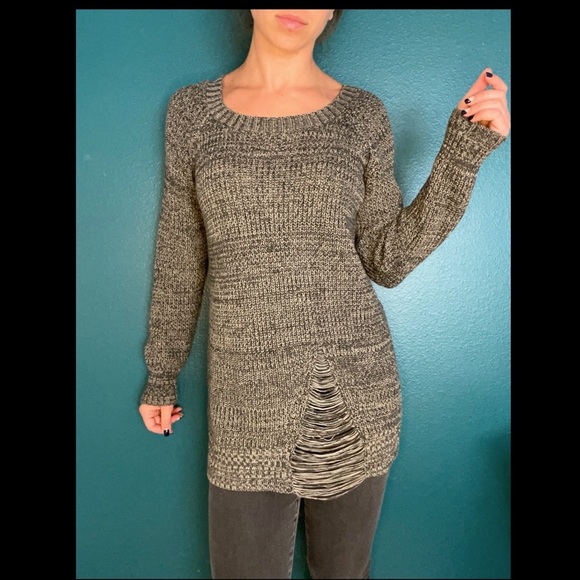 BCBGeneration | Sweaters | Bcbg Generation Grey Knit Sweater | Poshmark